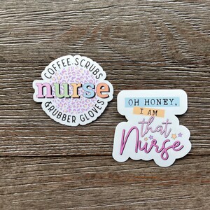 Nurse Sticker Pack, Nurse Stickers Funny, Registered Nurse Gift, Nurse ...