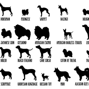 Custom Dog Decal Car, Dog Car Sticker, Dog Breed Decal, Silhouette Dog ...