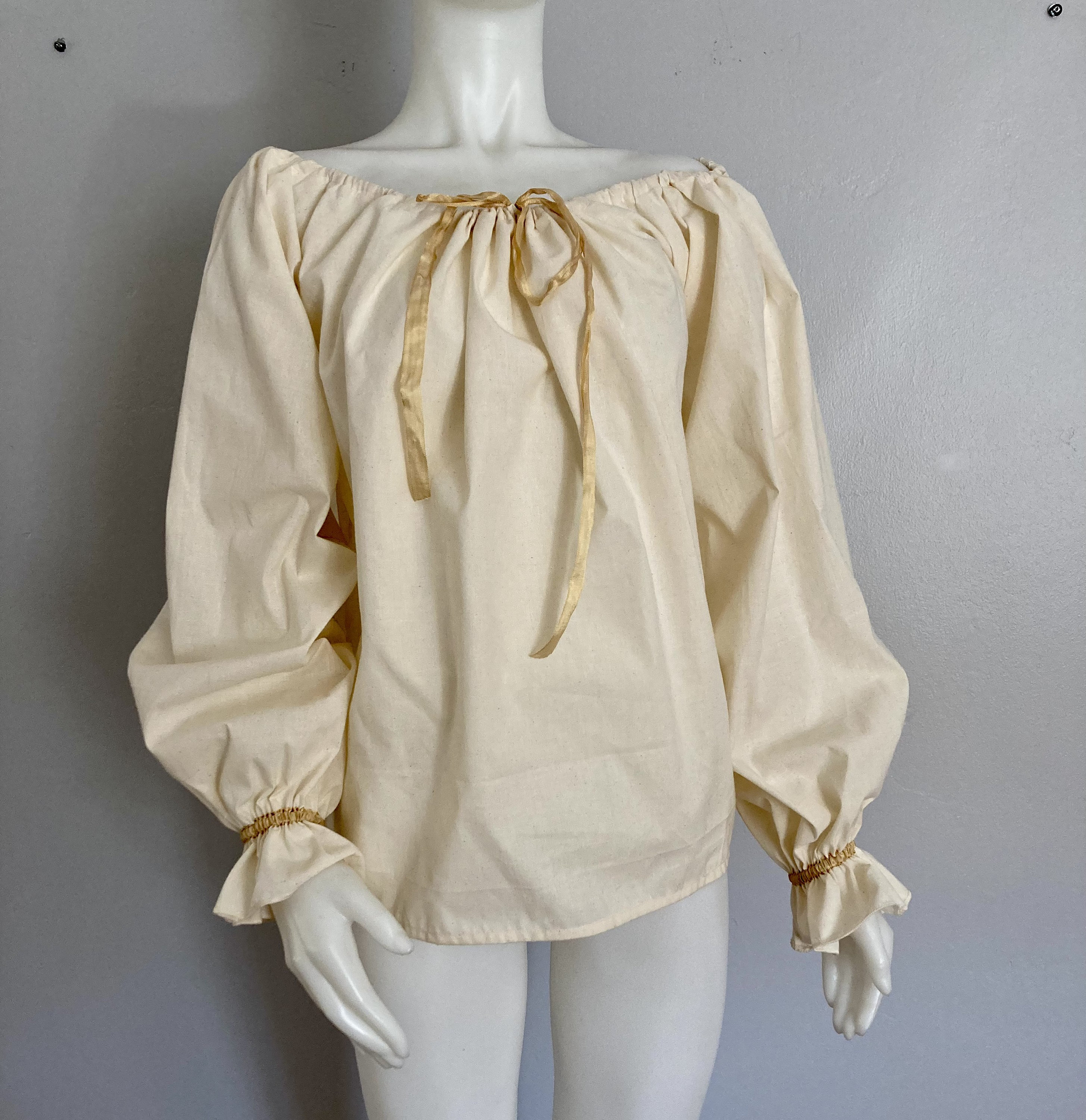 Womens Cotton Ren Faire Peasant Shift Shirt Long Sleeves - Etsy