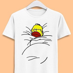 Homer Simpson Sleeping Lazy the Simpson Funny Cartoon Unisex Mens ...