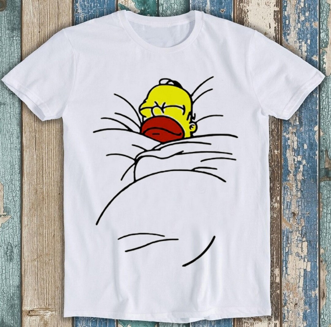Homer Simpson Sleeping Lazy the Simpson Funny Cartoon Unisex Mens ...