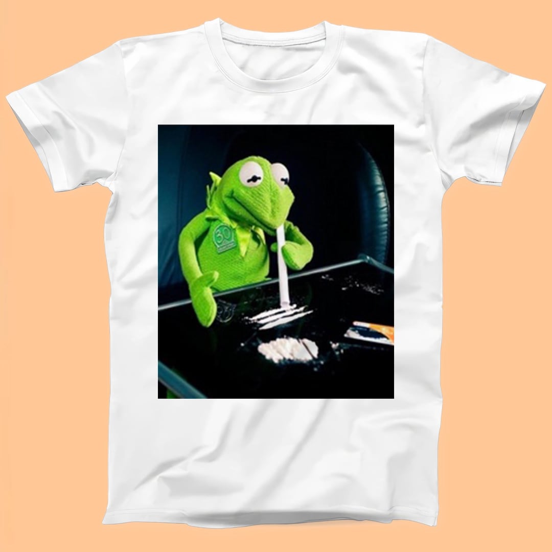 Frog Cocaine Muppet Drug Hipster Funny Narcos Best Seller Funny Movie ...
