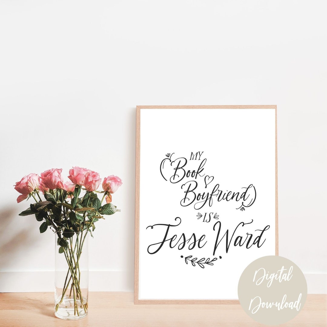 Custom Book Boyfriend Print, Personalized Fictional Character Art ...