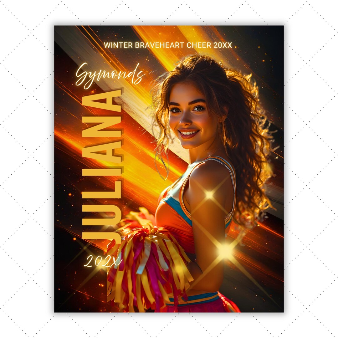 Cheerleading Canva Editable Template, Sports Photography Template ...