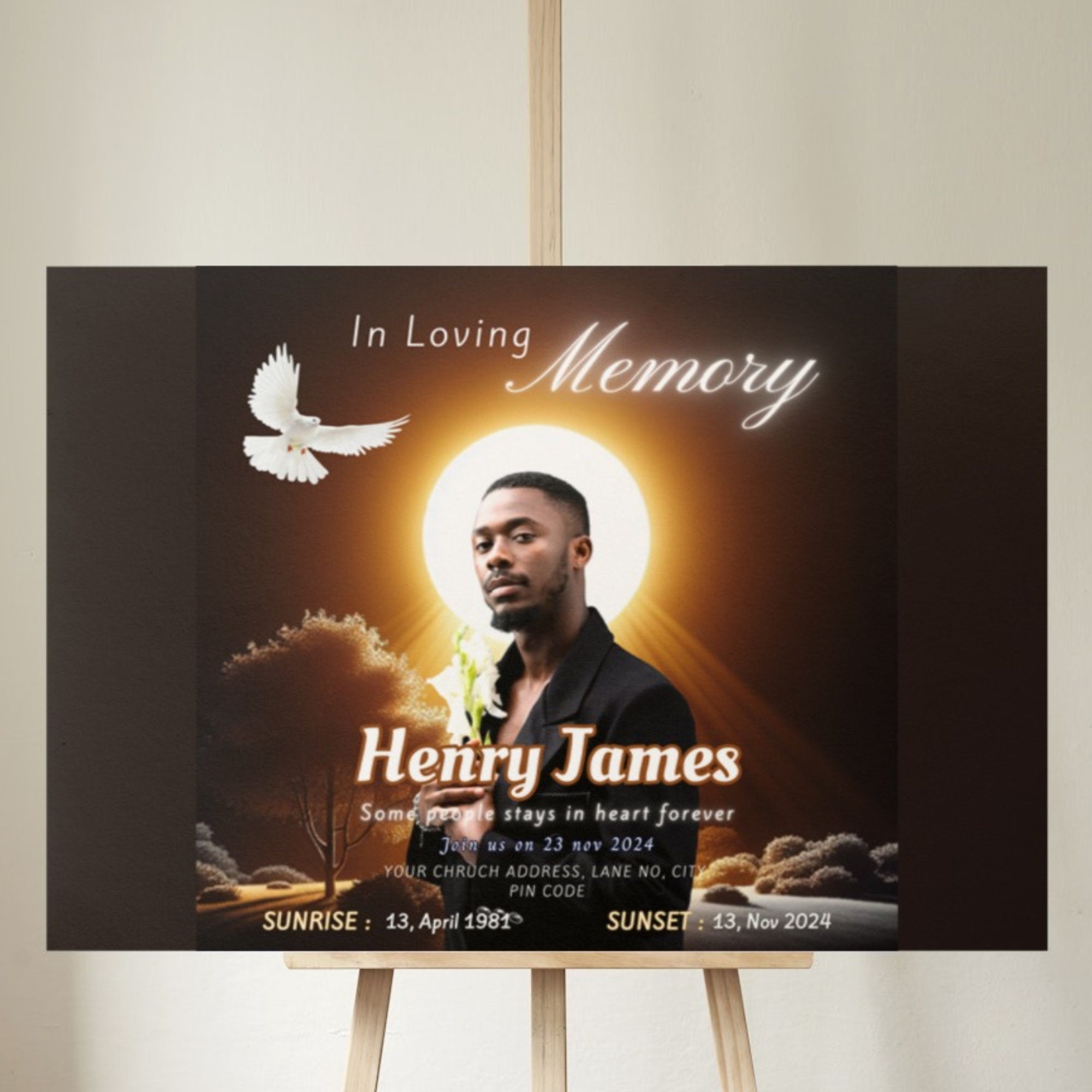 In Loving Memory Png Rest in Peace Sunset Png Loss of Father Superhero ...