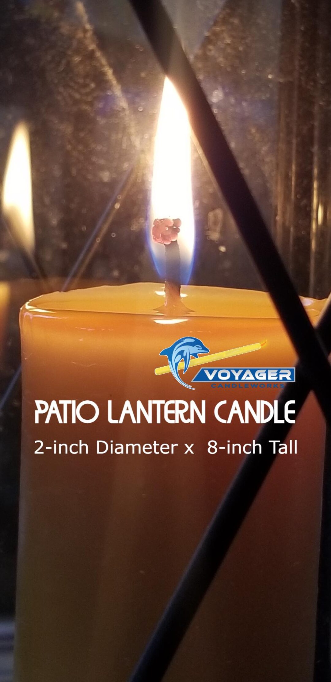 Outdoor Patio Lantern Candle| 2-inch Diameter X 8-inch Tall |pure ...