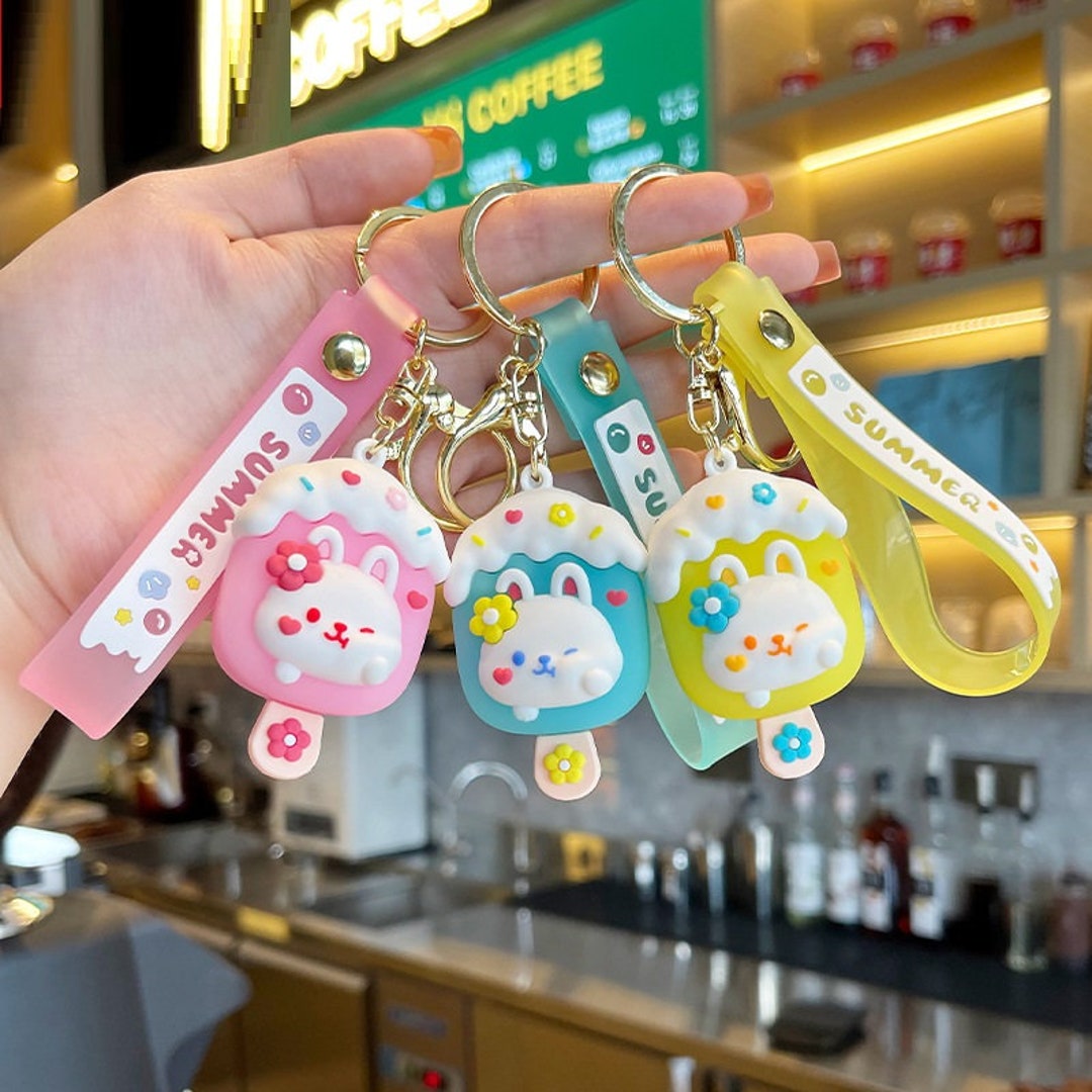 Adorable Rabbit Ice cream Keychains cute keychain for car - Etsy 日本