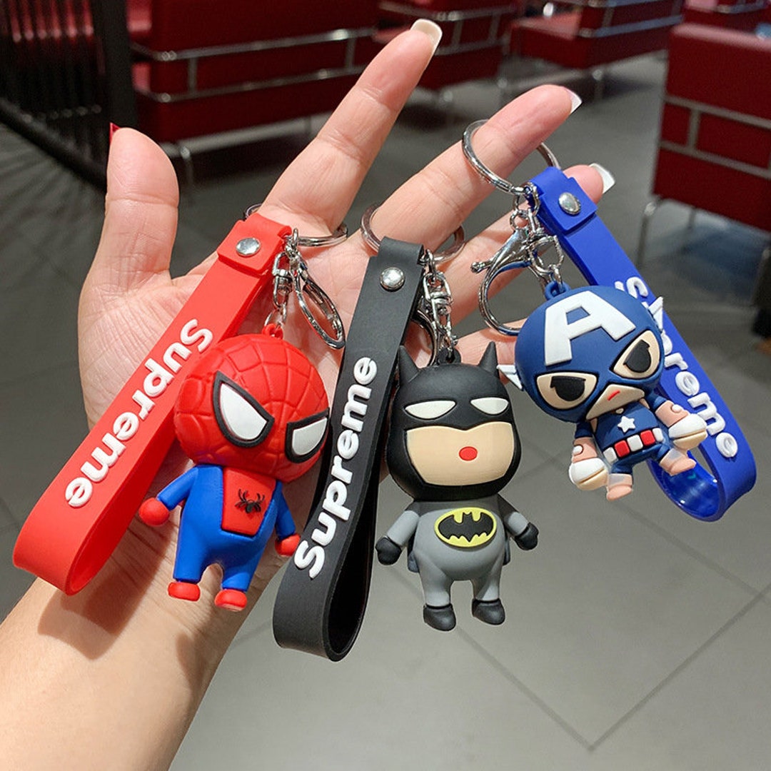 Mavis Batman Spiderman America Captain Keychains Superman - Etsy