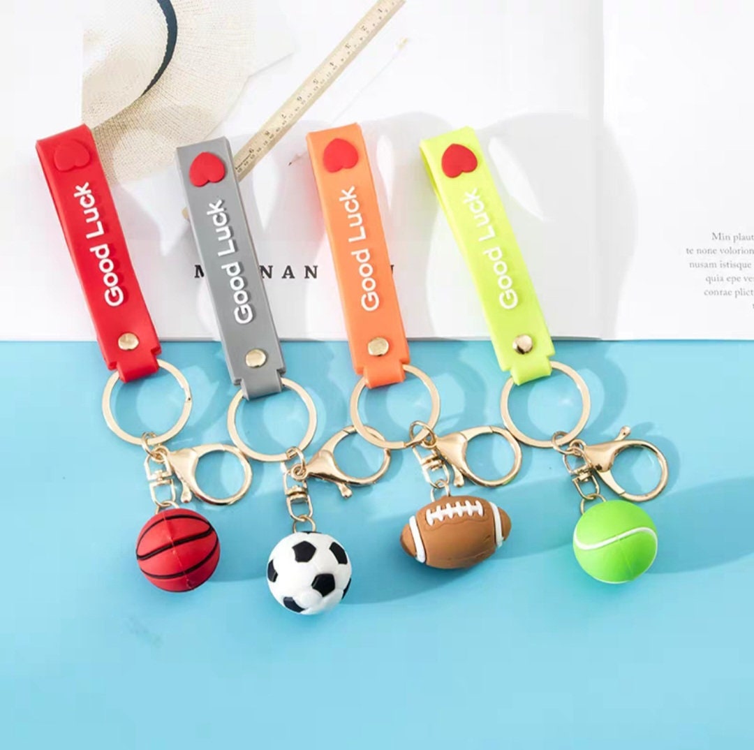 Soccer, Basket Ball, Rugby, Tennis Ball Keychain, Sport Keychain - Etsy