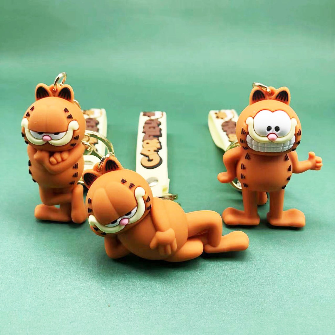 Garfield Keychains Adorable Cute Keychain Car Key House Key - Etsy