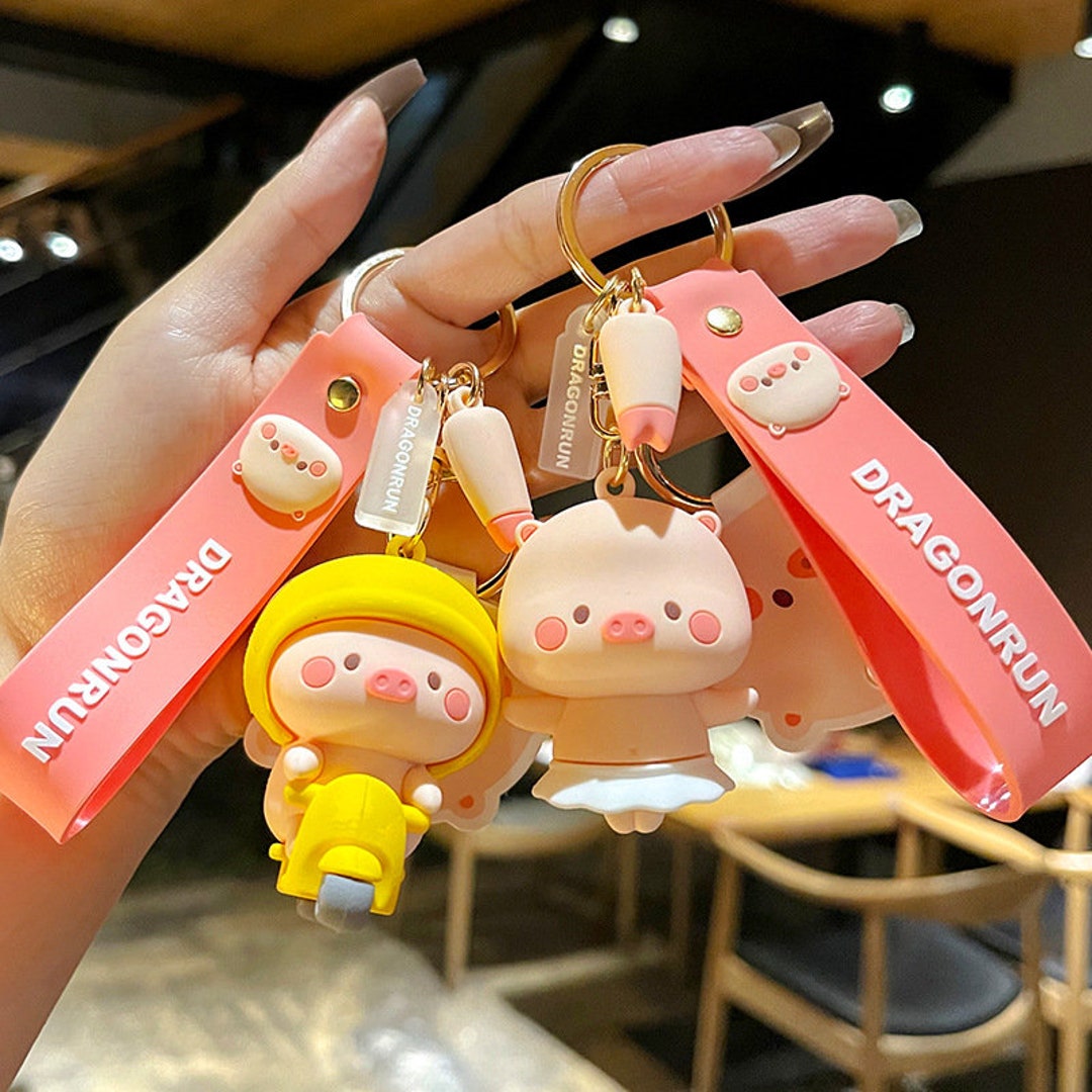 Little Piggy Keychain Adorable Cute Keychain for Car Key - Etsy