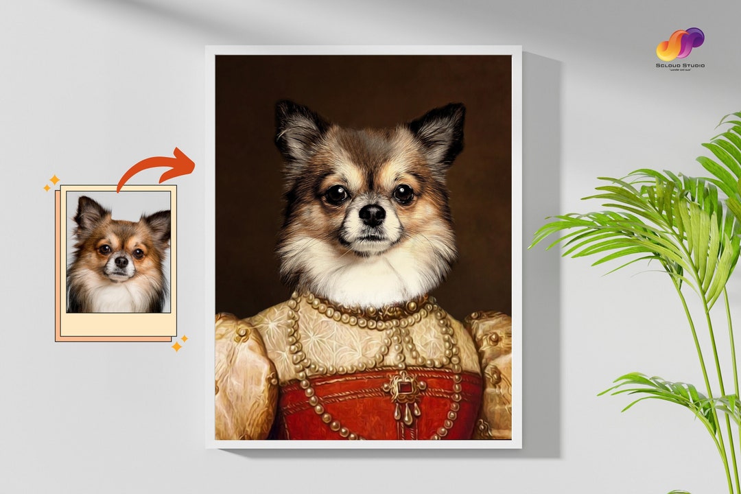 Personalized Royal King and Queen Pet Portrait - Customer Pet Portrait ...