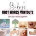 Baby's First Words Printout, Infants & Toddlers, 13 Pages - Etsy