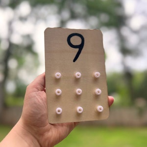 Montessori Tactile Counting Cards 1-10, Montessori Shelf Activity ...