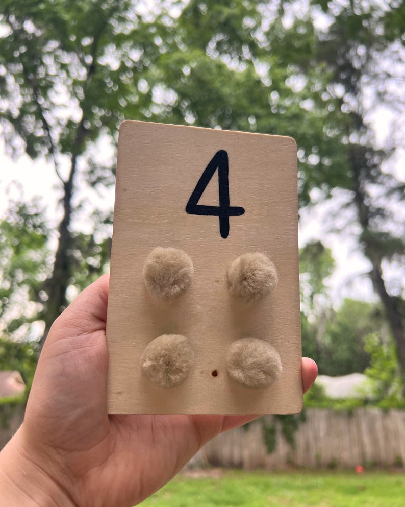 Montessori Tactile Counting Cards 1-10, Montessori Shelf Activity ...