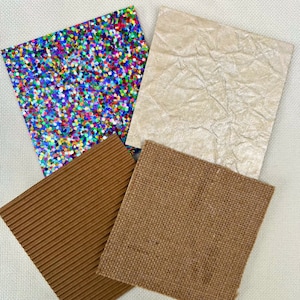 Sensory Squares for Infants, Set of 4, Tactile Exploration, Reversible ...