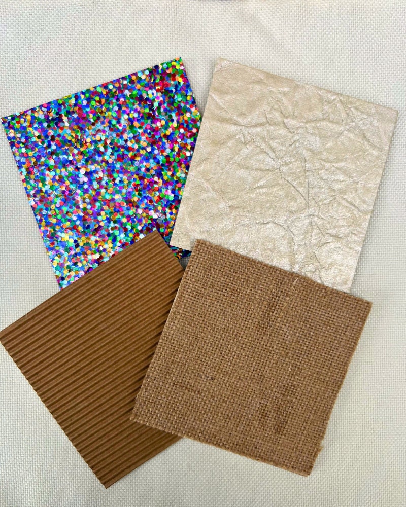 Reversible Sensory Squares For Babies Set Of 4 Tactile Etsy