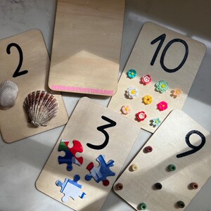 Montessori Tactile Counting Cards 1-10, Montessori Shelf Activity ...