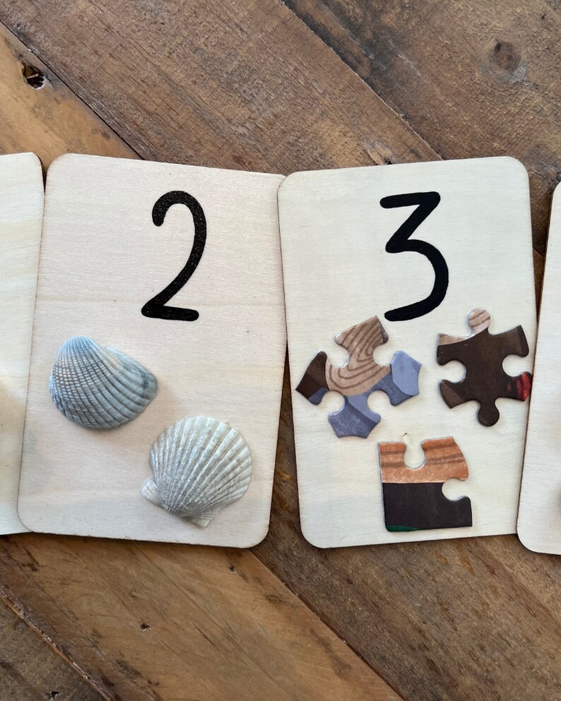 Montessori Tactile Counting Cards 1-10, Montessori Shelf Activity ...