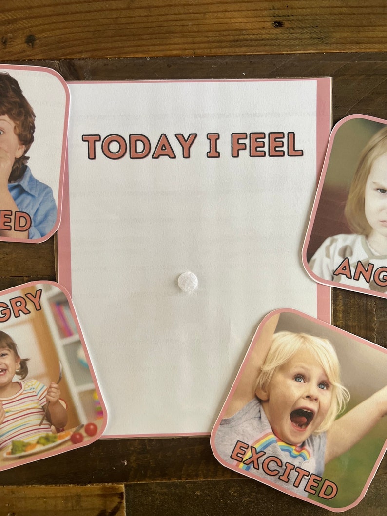 Feelings Chart for Toddlers, Emotions Chart, Identifying Emotions ...
