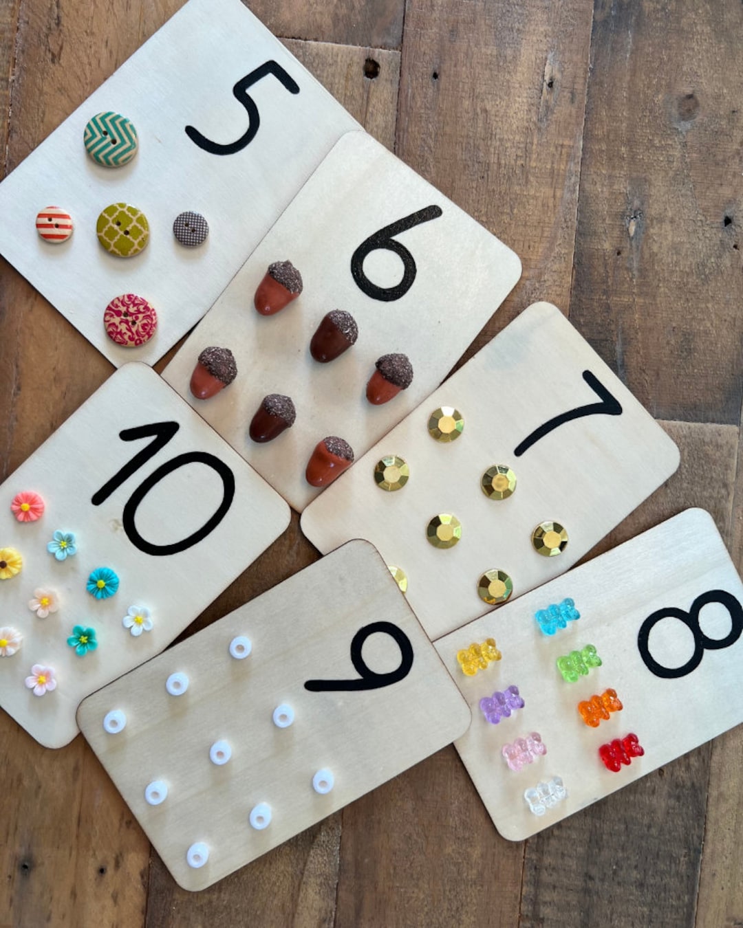 Montessori Tactile Counting Cards 1-10, Montessori Shelf Activity ...