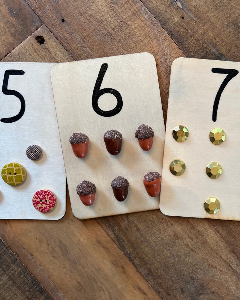 Montessori Tactile Counting Cards 1-10, Montessori Shelf Activity ...