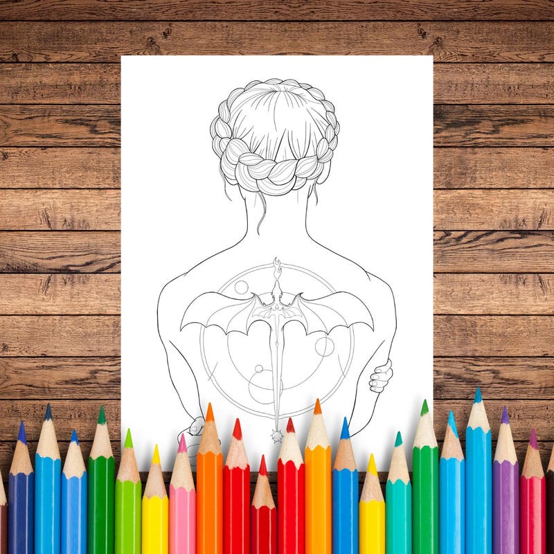 Fourth Wing Coloring Pages - Etsy