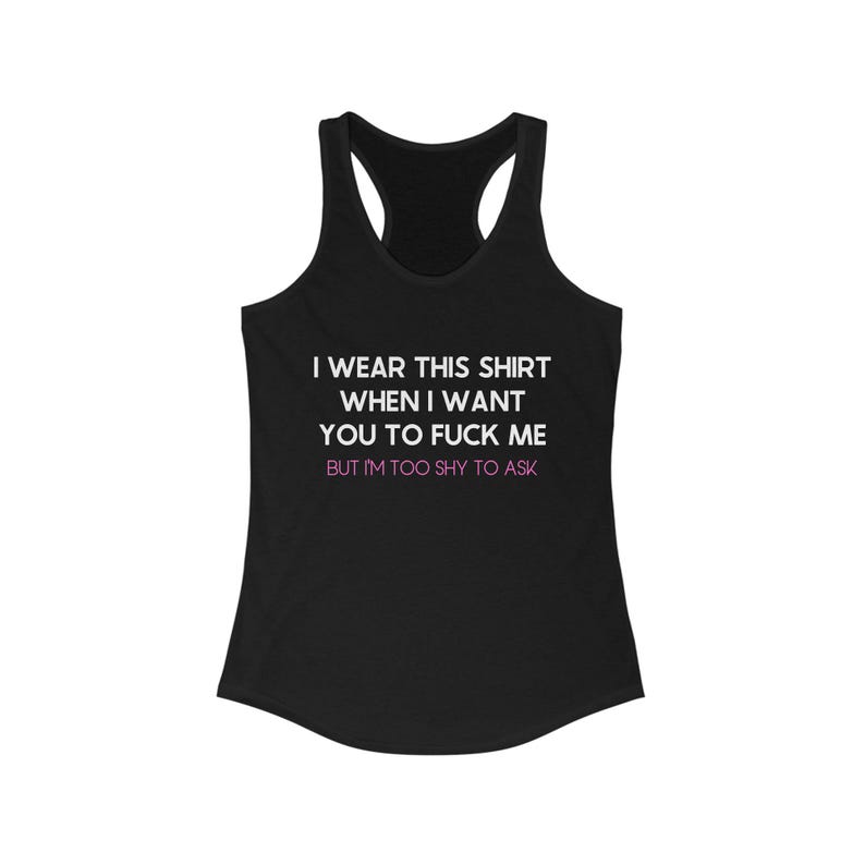 Shy Sub Tank: "too Shy to Ask" Slim Fit BDSM Top - Etsy