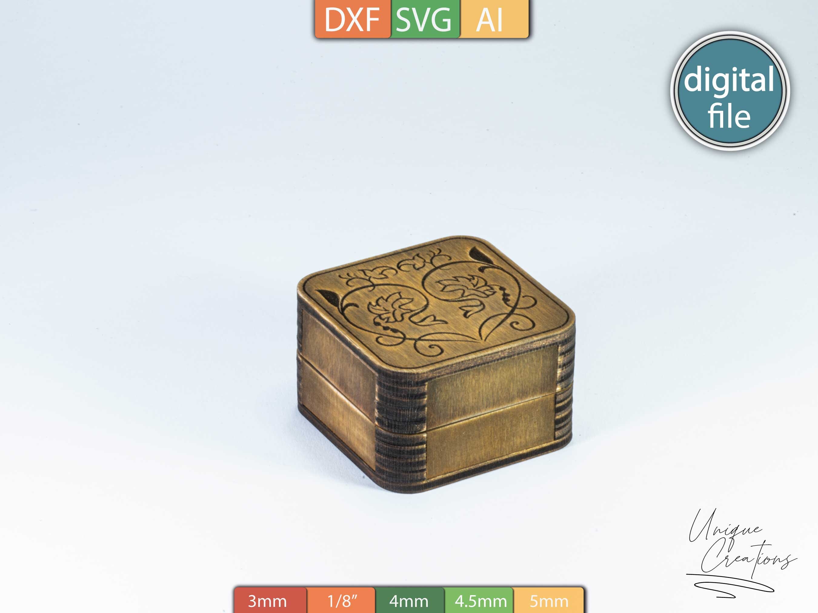 DIY Laser Cut Ring Box Template - the Perfect Gift for Your Special Day ...