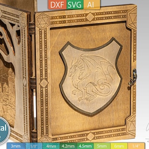 Laser Cut Dungeon Master Screen Template - Landscape and Dice Design ...
