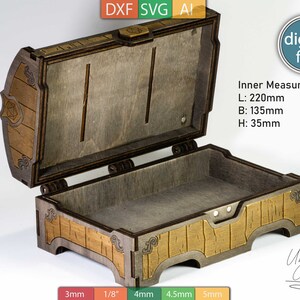 Dice Box Template, 3 Inlays for Dices, Jewelry and Other Things- Laser ...
