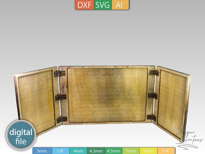 Laser Cut Dungeon Master Screen Template Dragon and Dice - Etsy