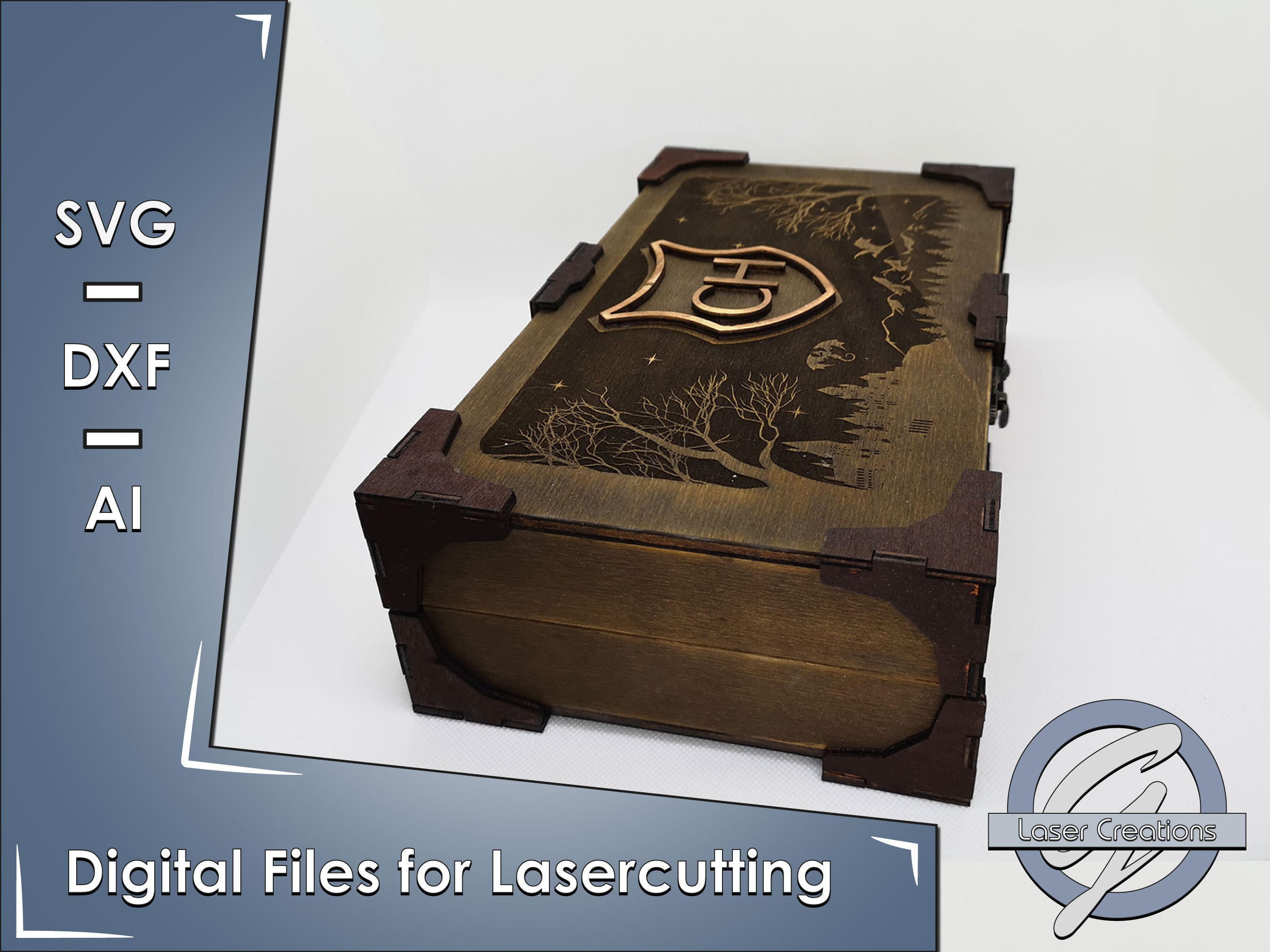 Laser Cut Box Svg File Giftbox Vector Laser Template - Etsy