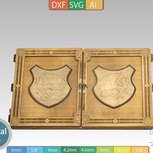 Laser Cut Dungeon Master Screen Template - Landscape and Dice Design ...