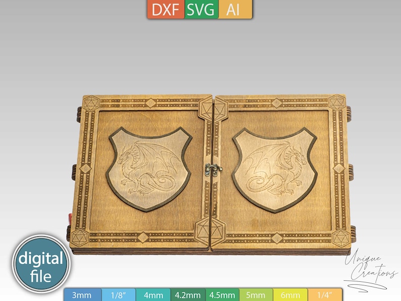 Laser Cut Dungeon Master Screen Template Landscape and Dice - Etsy