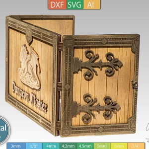 Laser Cut Dungeon Master Screen Template - Dragon and Dice Design - DXF ...
