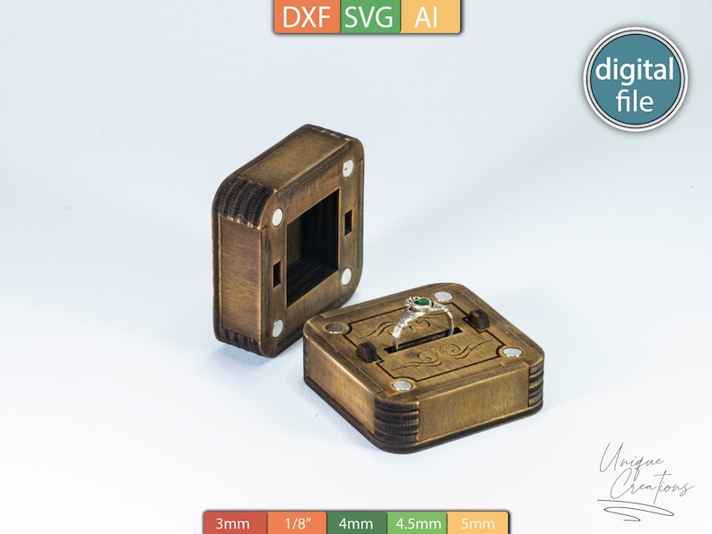 DIY Laser Cut Ring Box Template the Perfect Gift for Your - Etsy