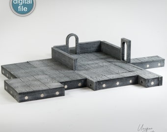 Laser Cut Dungeon Master Screen Template Landscape and Dice Design DXF ...