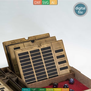 Bookbox With Character Sheet, Dicebox and Storage for Your Rpg Needs AI ...