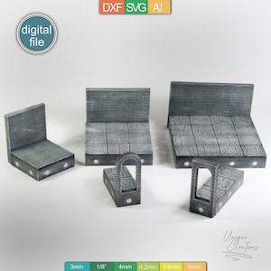 Dungeon Tiles Laser Cutting Template - SVG, DXF, AI Files - Digital ...
