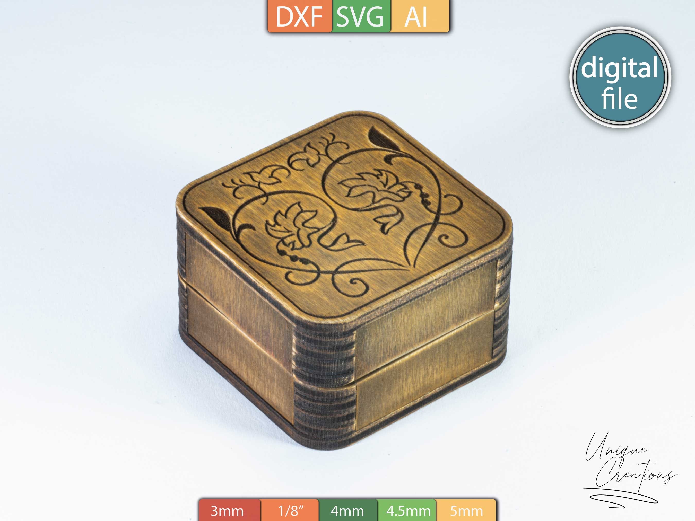 DIY Laser Cut Ring Box Template the Perfect Gift for Your - Etsy