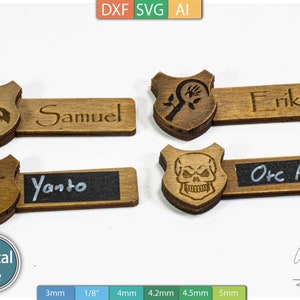 Initiative Tracker Laser Cutting Template - SVG, DXF, AI - Digital ...