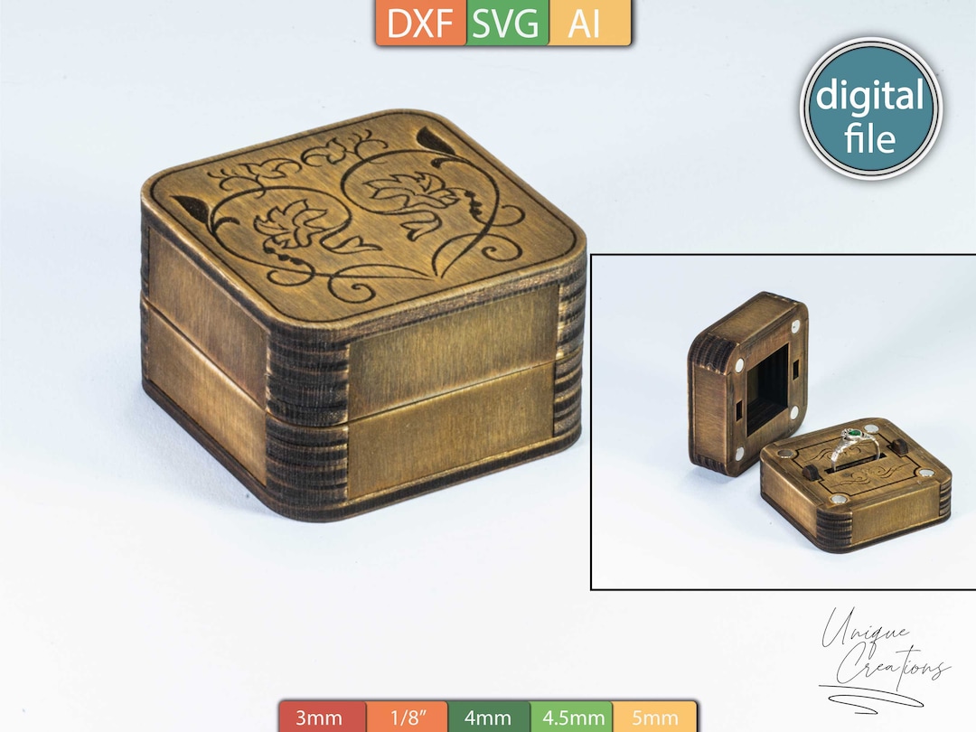 DIY Laser Cut Ring Box Template - the Perfect Gift for Your Special Day ...