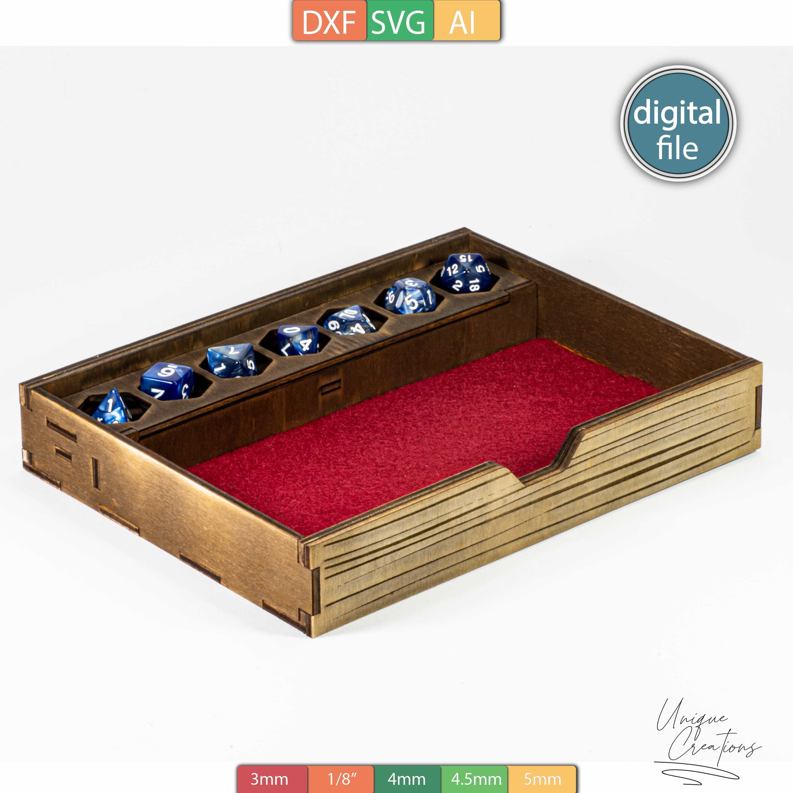 Laser Cut Book Slider Dice Box Template 4 Inlays Engraved - Etsy Canada