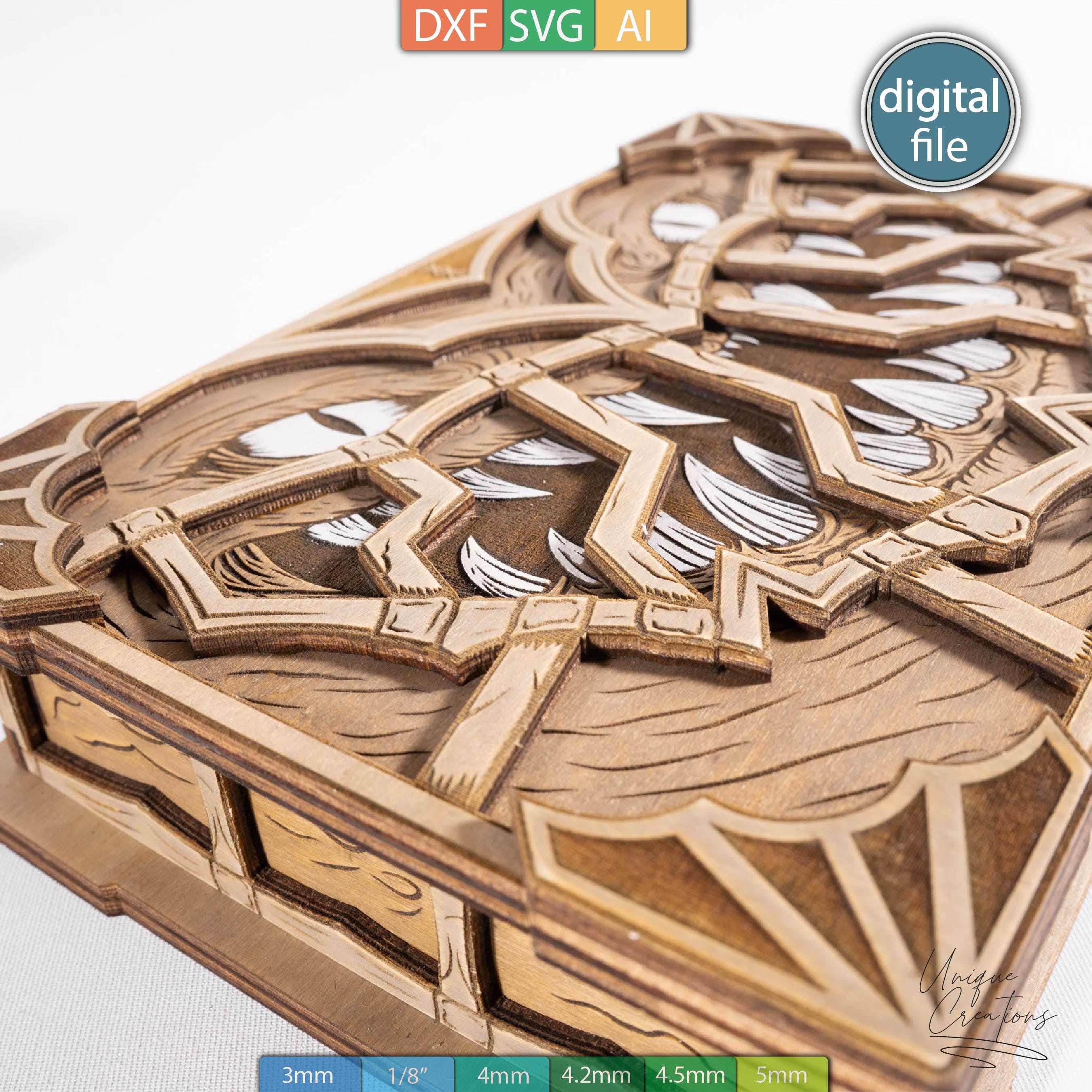 Mimic Dice Box Laser Cutting Template | Dnd Dice Storage | Rpg Monster ...