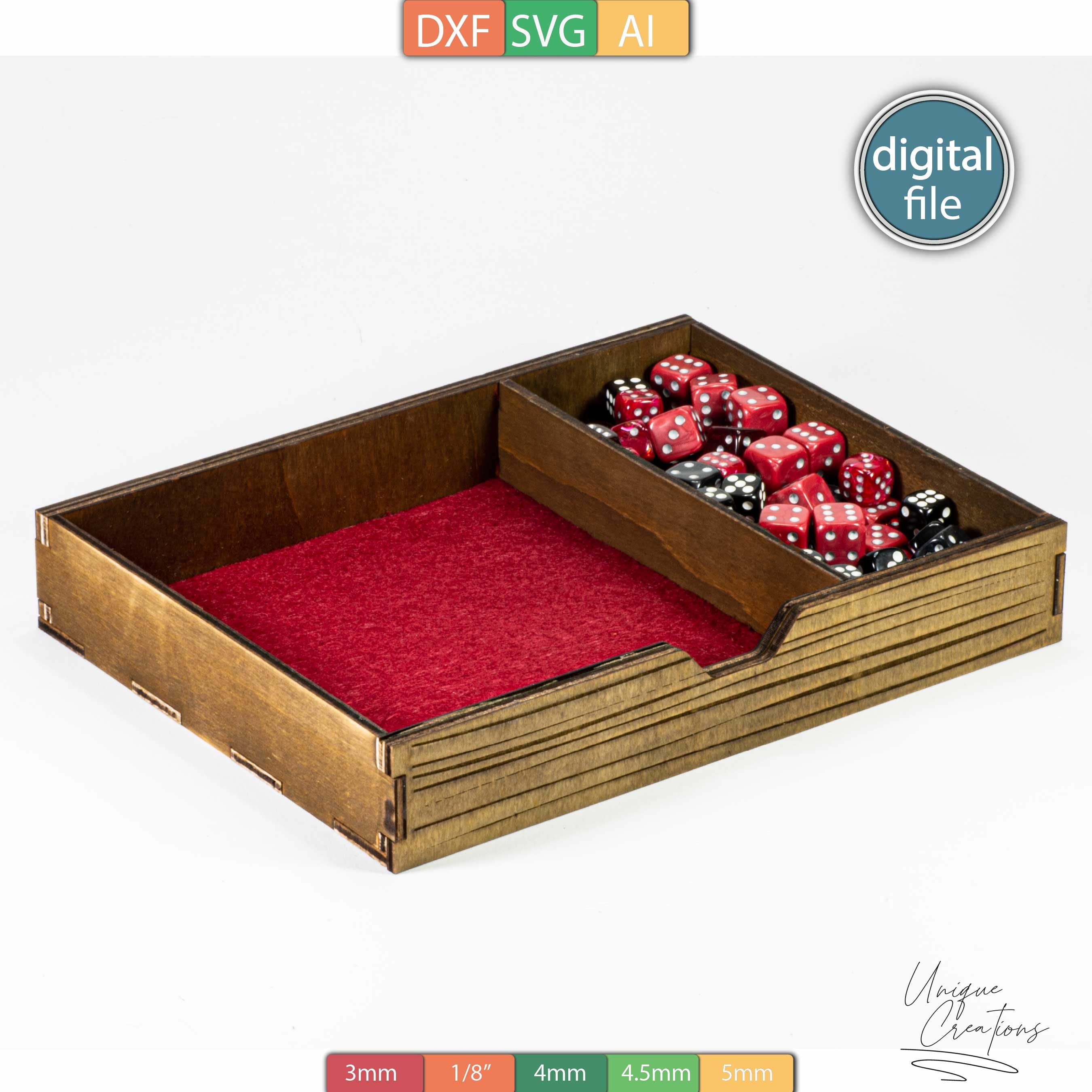 Laser Cut Book Slider Dice Box Template 4 Inlays Engraved - Etsy Canada