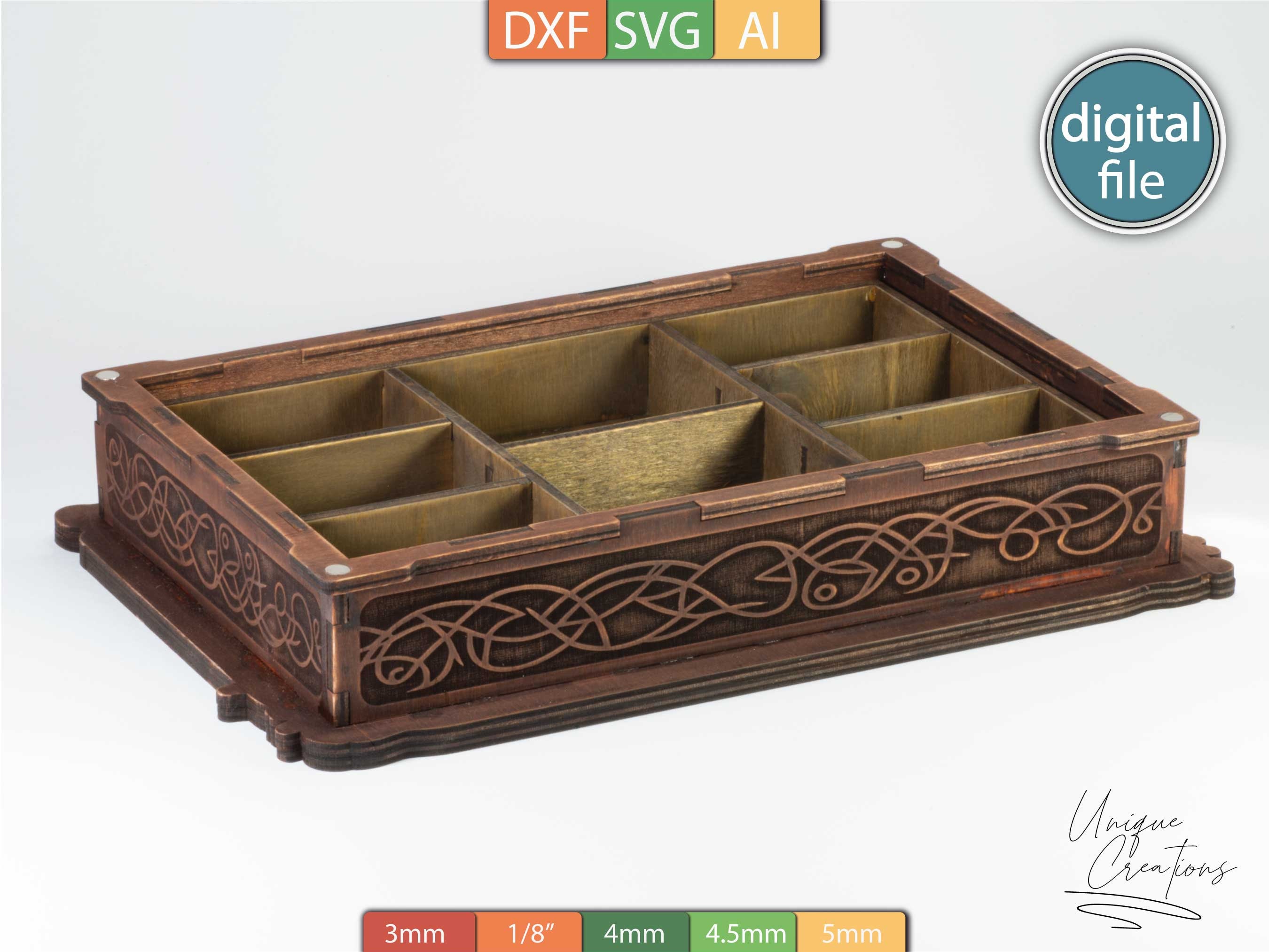 Dice Box Template 3 Inlays Laser Cut Template for Storage - Etsy Australia