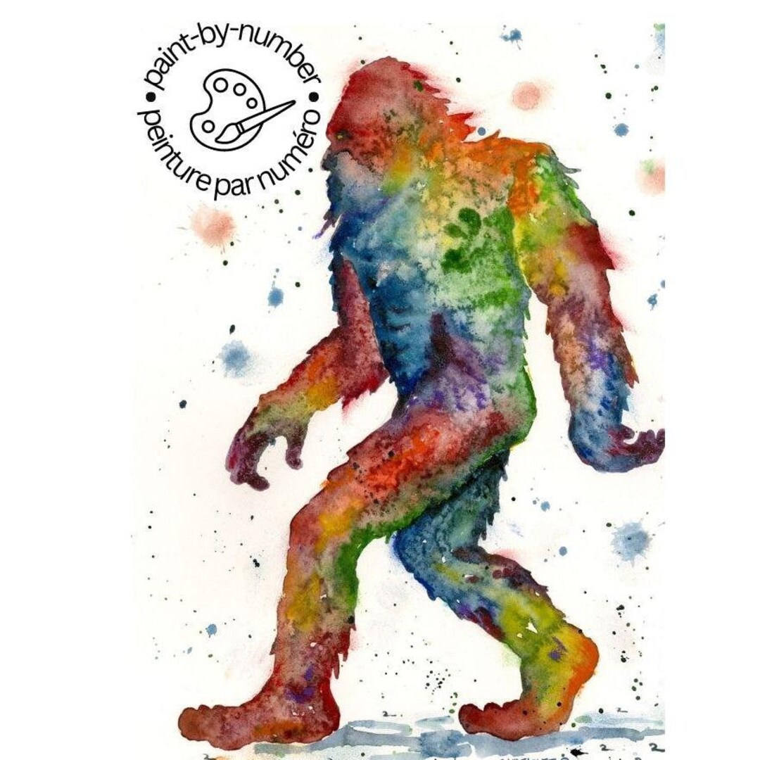 PAINT-BY-NUMBER Sasquatch by Dave Bartholet - Etsy