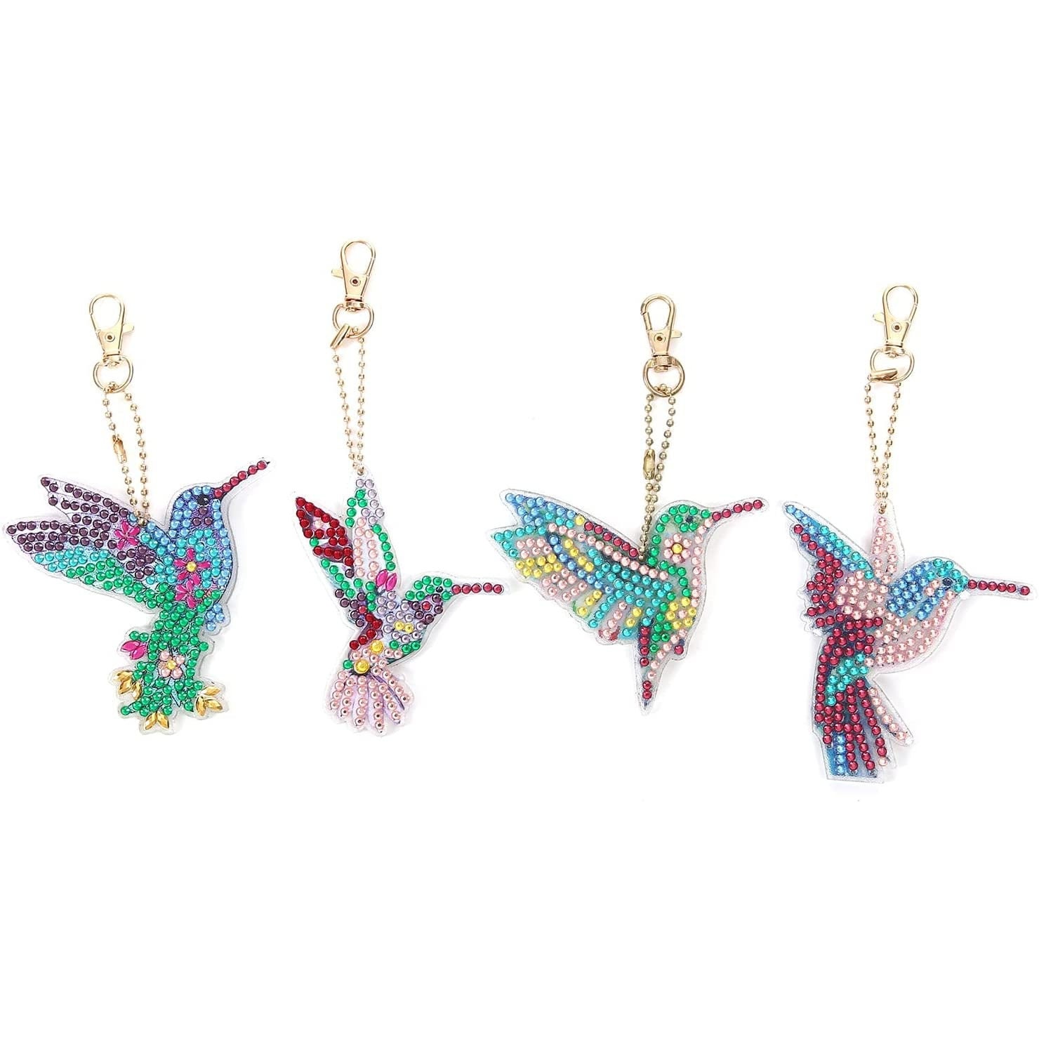 Hummingbirds DIY Diamond Painting Key Chain Kit - Etsy Canada