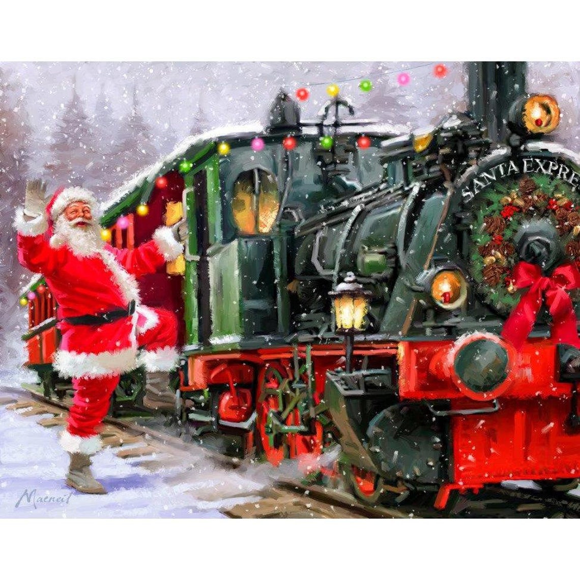 Santa Express by the Macneil Studio Diamond Art Kit - Etsy